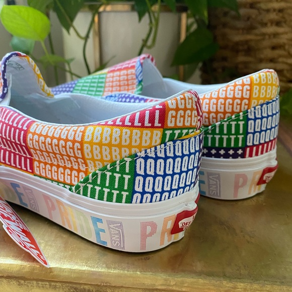 Vans | Shoes | Vans Lgbtq Pride Love Is Love Rainbow Shoes Slip On ...